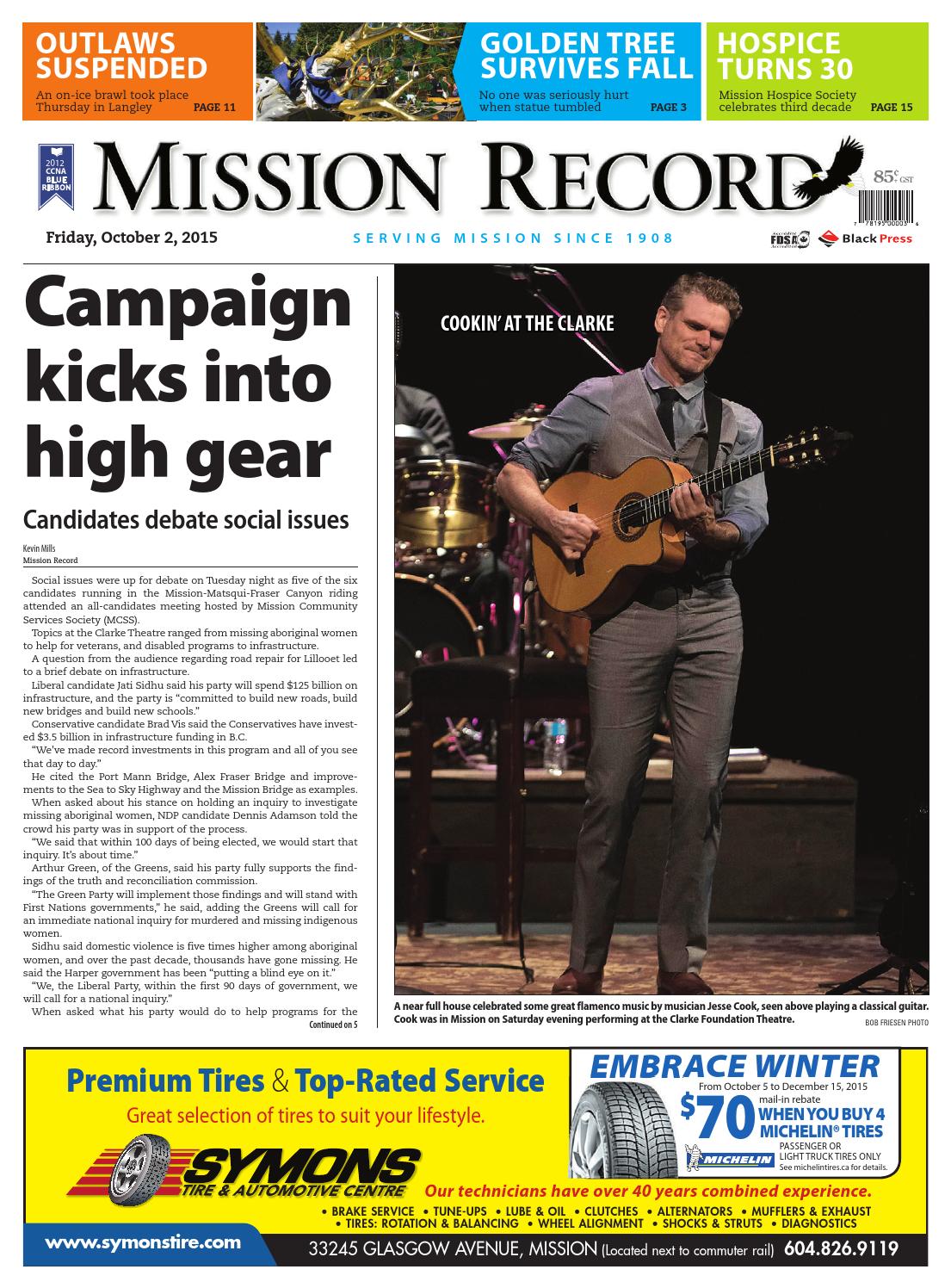 Mission City Record, October 02, 2015 by Black Press Media Group - Issuu