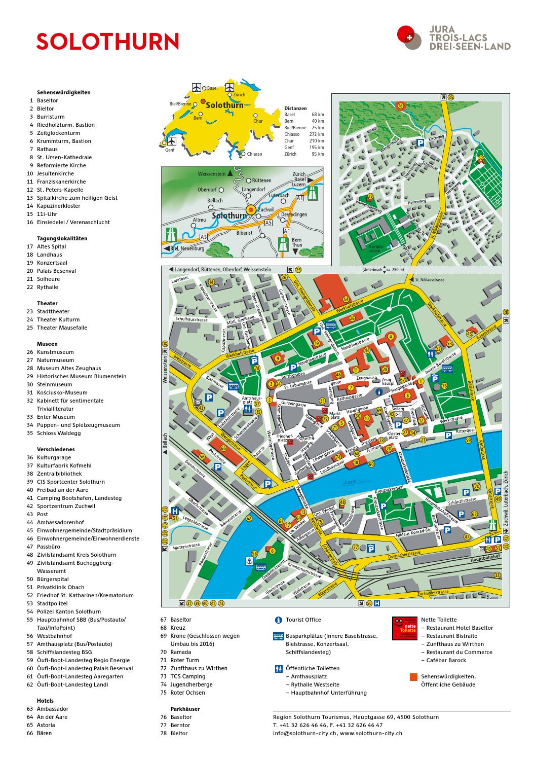 Stadtplan Solothurn by Region Solothurn Tourismus - Issuu
