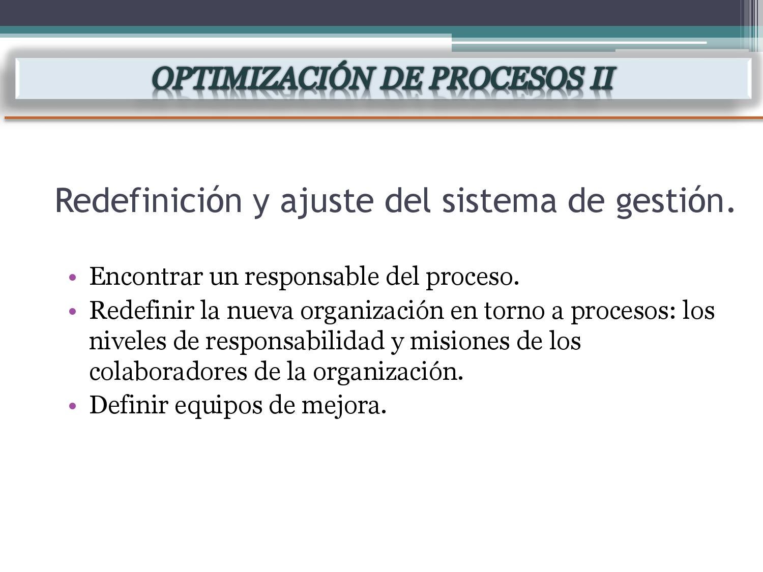 Optimizacion de procesos 2 6 2015 by Carmen Elena Pérez Daza - Issuu