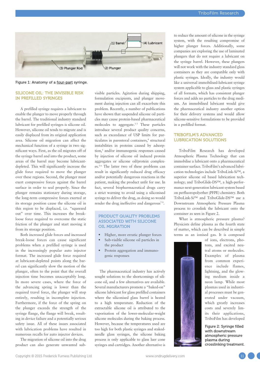 Prefilled Syringes And Injection Devices Ondrugdelivery Issue 61