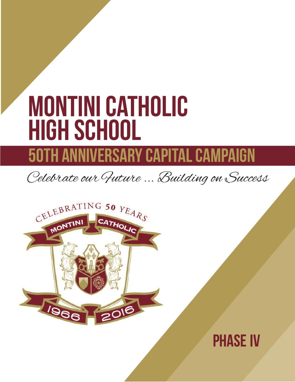 Montini Catholic High School - 50th Anniversary Capital campaign by ...