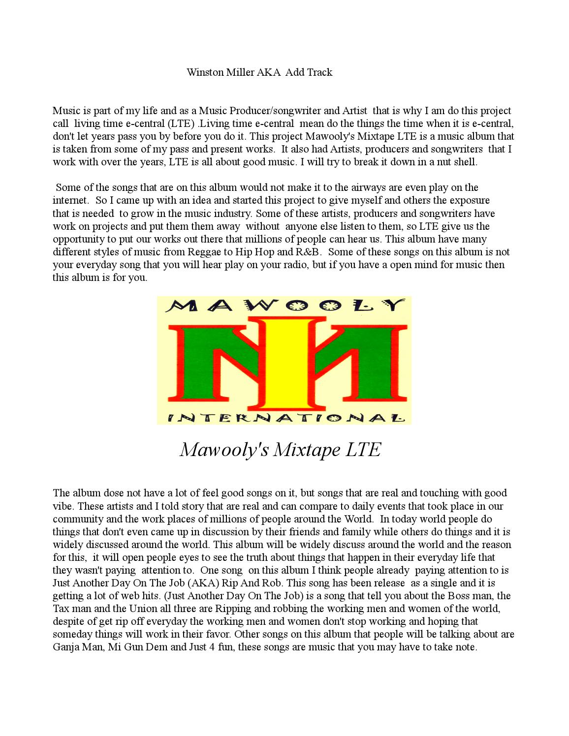 Winston log by Winston Miller - Issuu