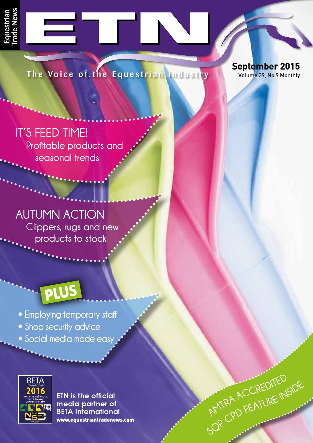 ETN - Equestrian Trade News - September 2015 by ETN (Equestrian Trade ...