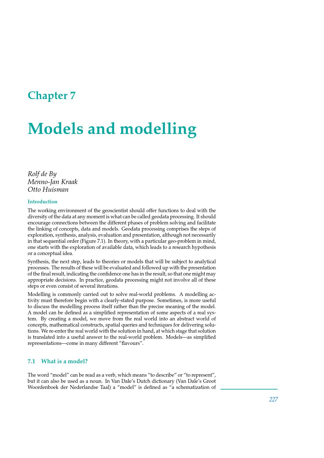ITC Corebook 2013 - Chapter 07 - Models and modelling by Faculty of Geo ...