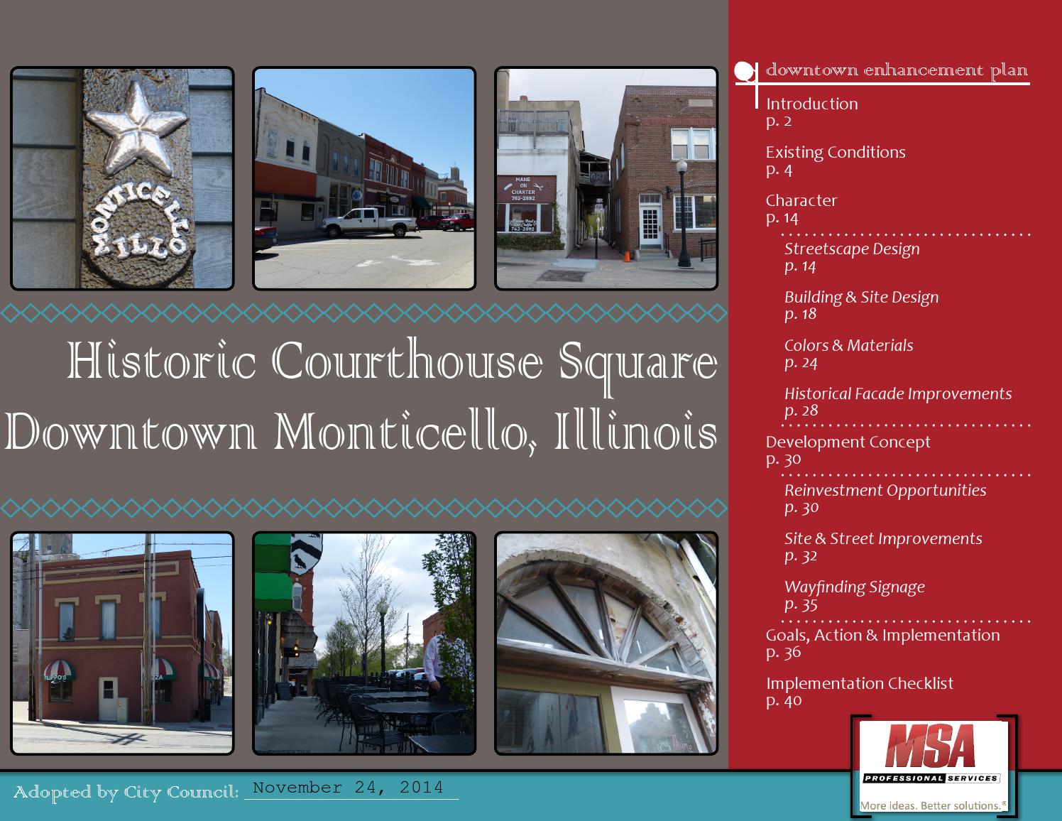 Monticello Downtown Enhancement Plan by MSA Professional Services - Issuu