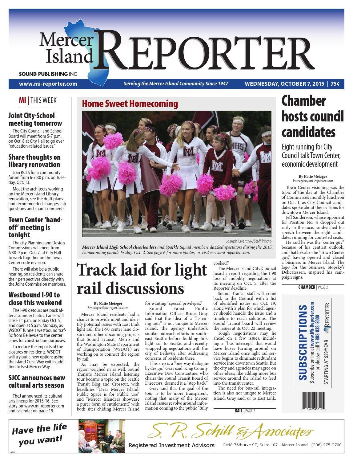 Mercer Island Reporter, October 07, 2015 by Sound Publishing - Issuu