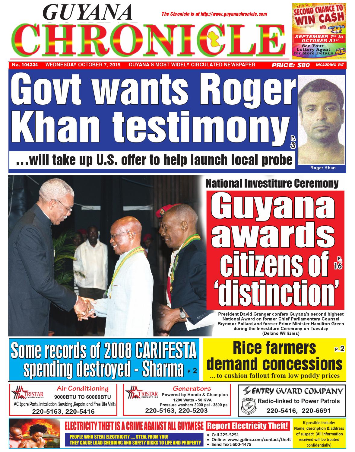 10 6 2015 by Guyana Chronicle - Issuu
