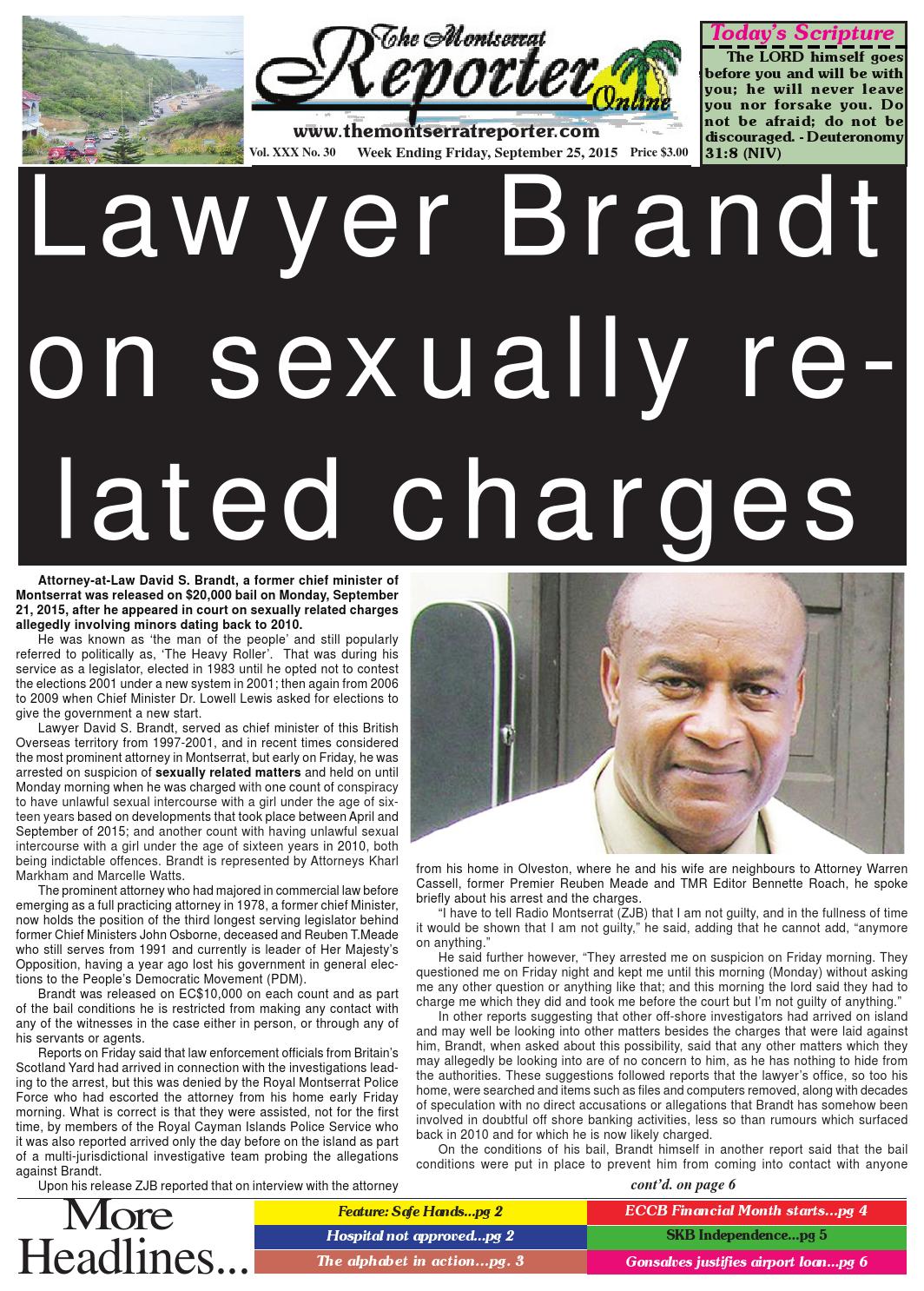 The Montserrat Reporter - September 25 2015 by The Montserrat Reporter ...