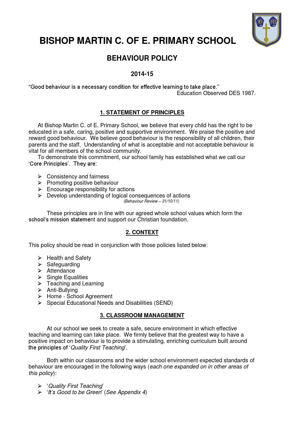 Behaviour Policy 2014-15 by Schudio - Issuu