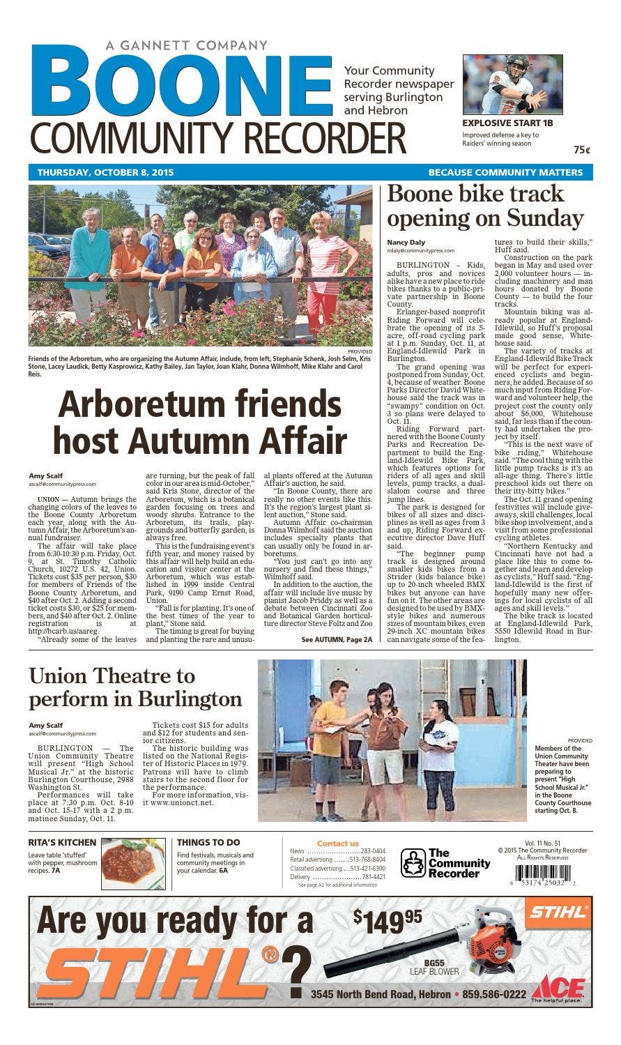 Boone community recorder 100815 by Enquirer Media - Issuu