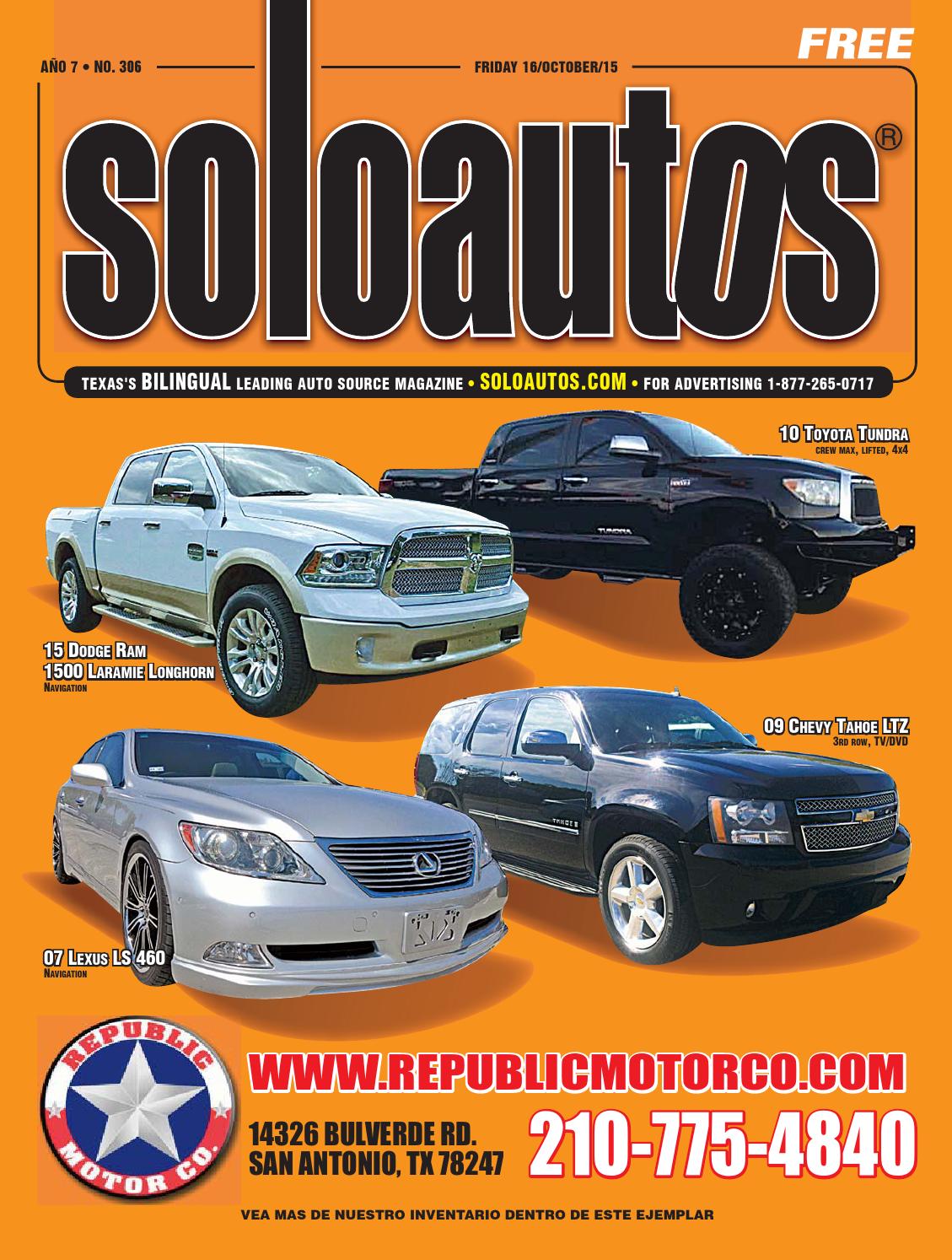 Solo Autos: San Antonio by Digital Publisher - Issuu