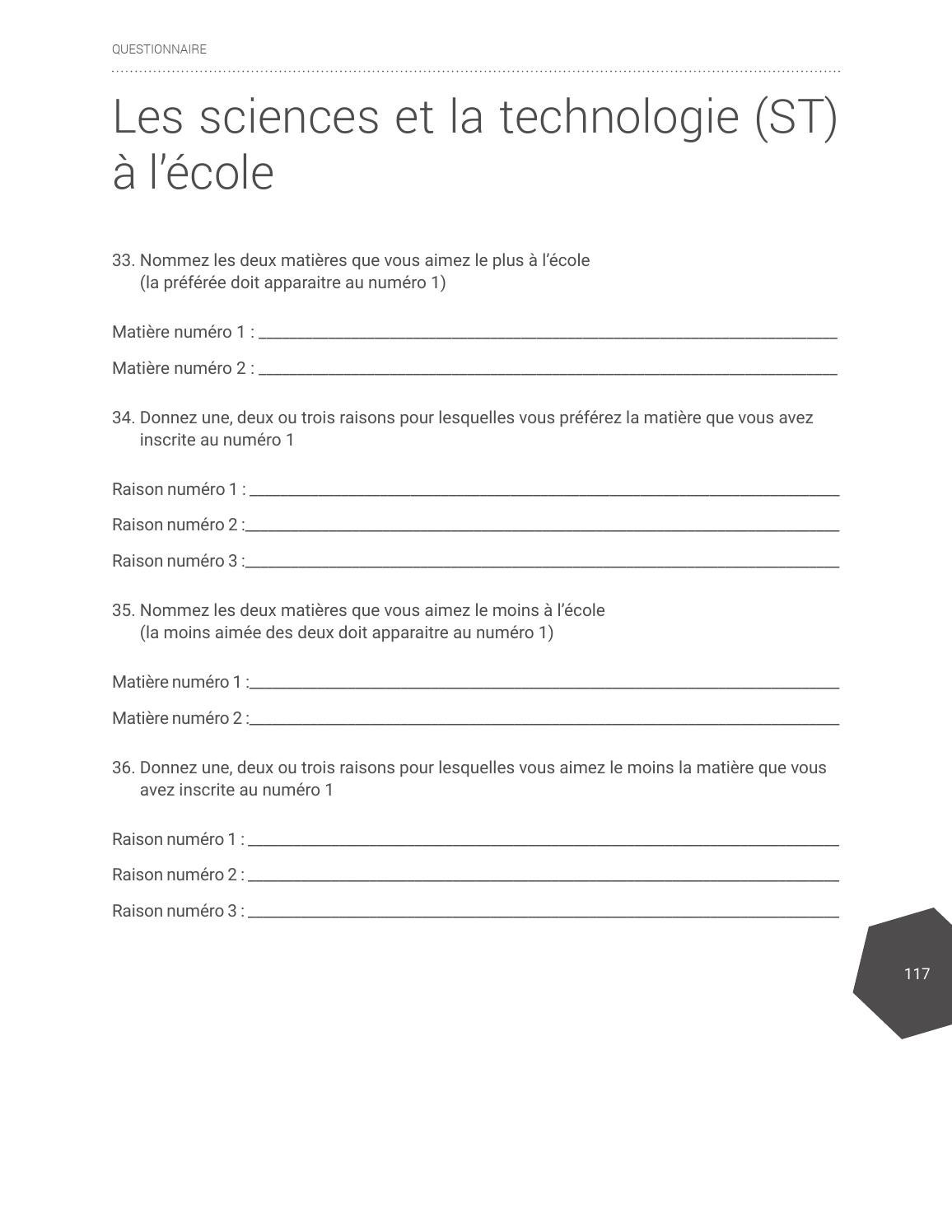 L'intérêt pour les sciences et la technologie à l'école. by Jimmy Duval ...