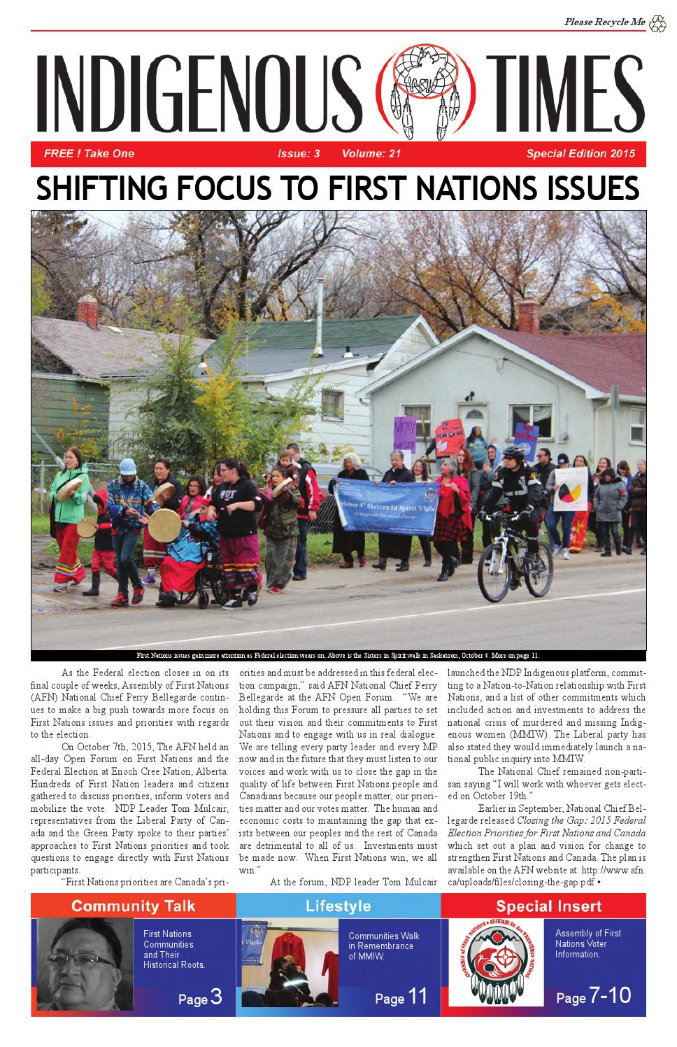 Indigenous Times Oct/Nov 2015 Special by Indigenous Times - Issuu