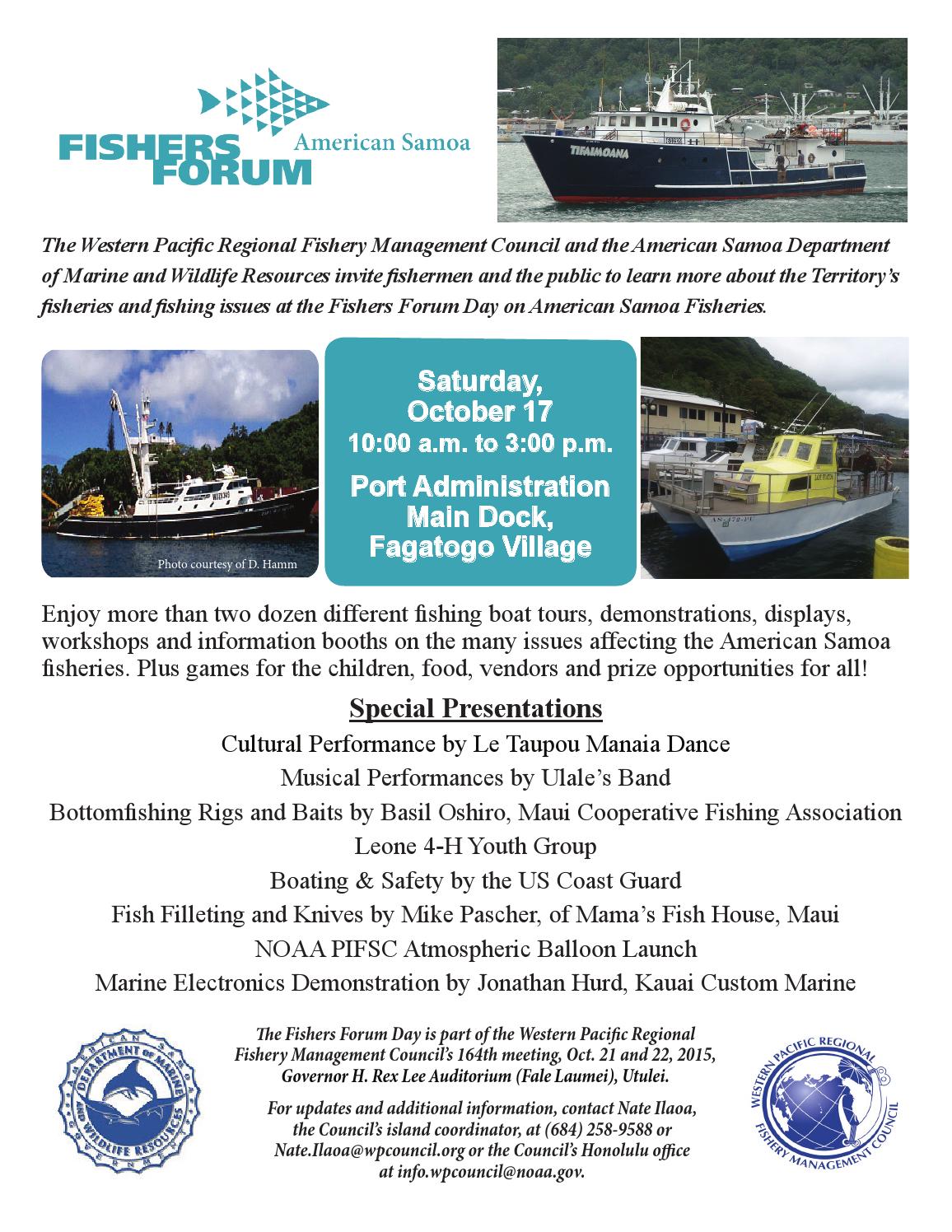 American Samoa Fishers Forum Day Flyer (In English) by Western Pacific ...