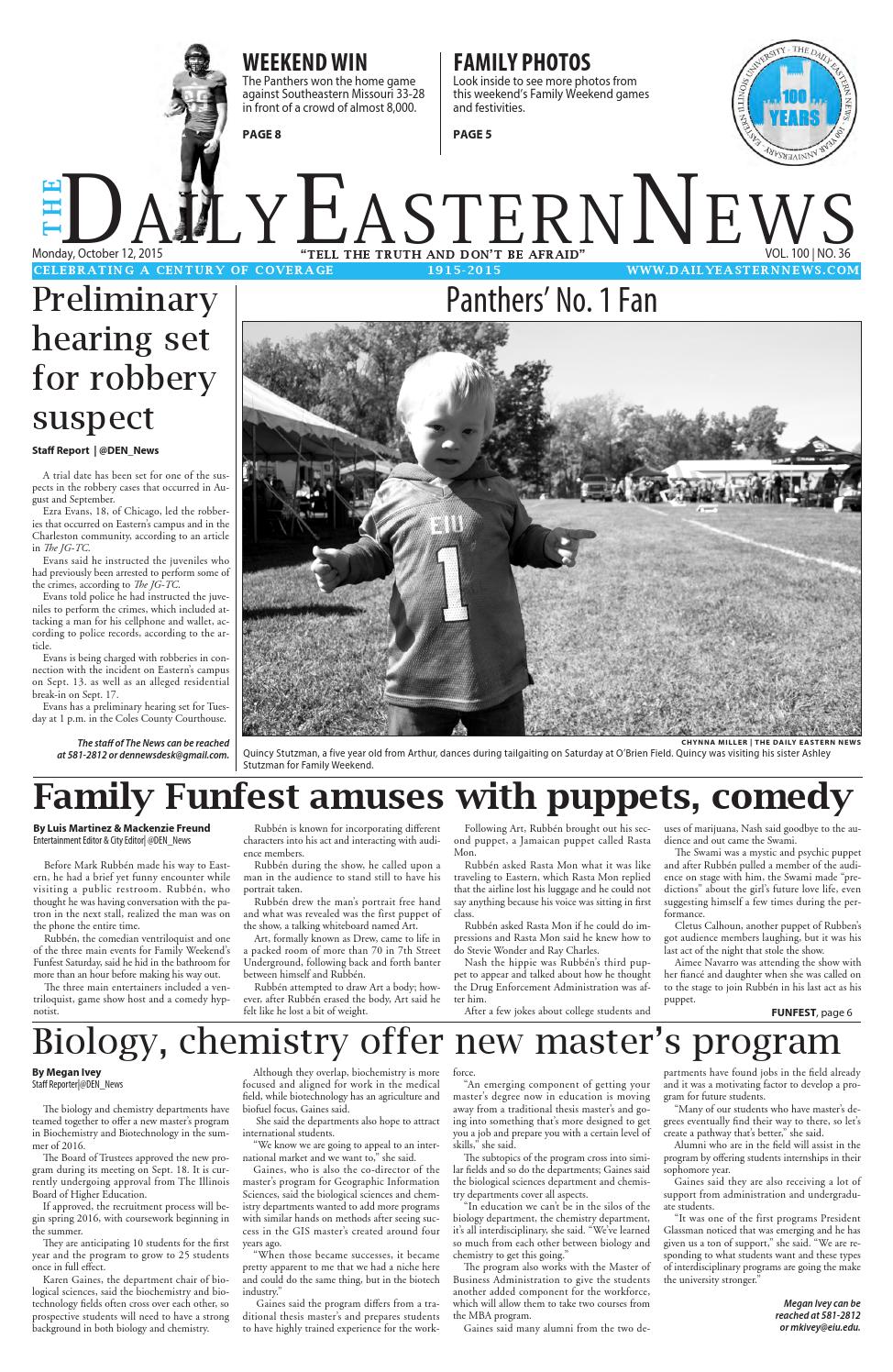 2015.10.12 by The Daily Eastern News - Issuu