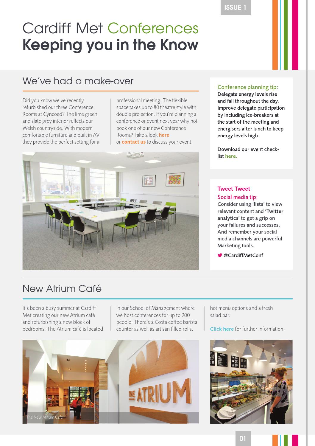 Conference Services Newsletter 2015 by Cardiff Metropolitan University ...