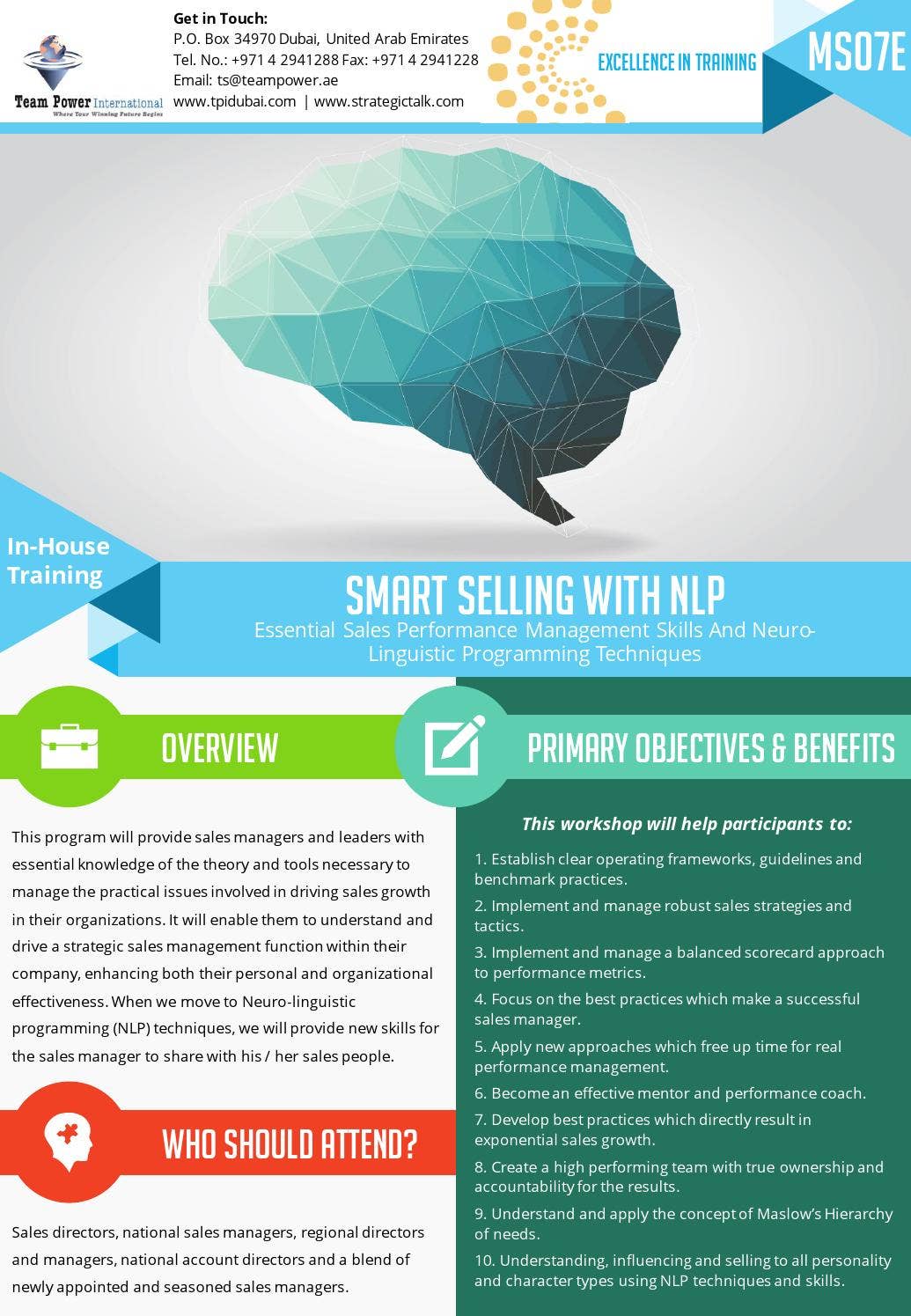 Smart Selling with NLP In-house Training by Team Power International ...