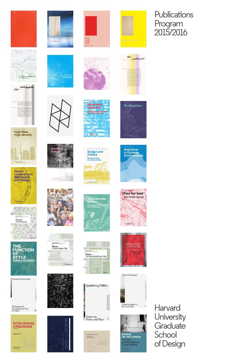 Harvard GSD Publications Program 2015-2016 by Harvard GSD - Issuu