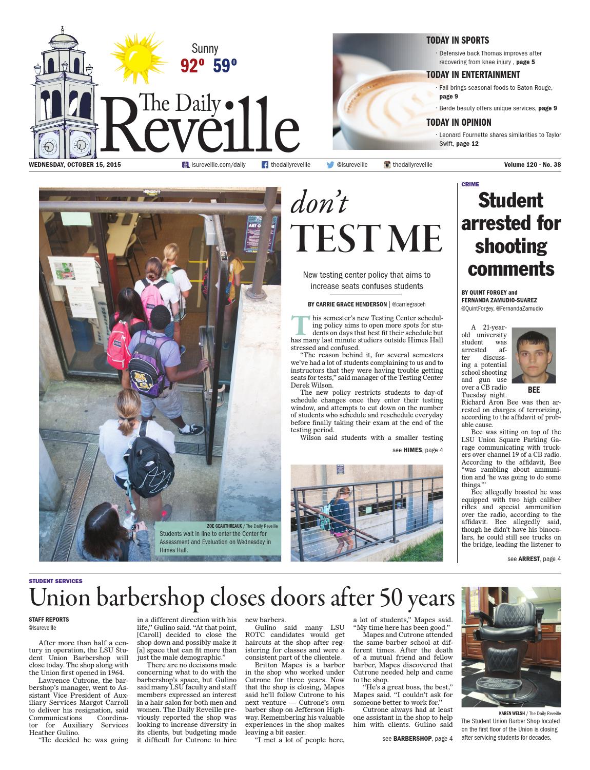 The Daily Reveille - October 15, 2015 by Reveille - Issuu