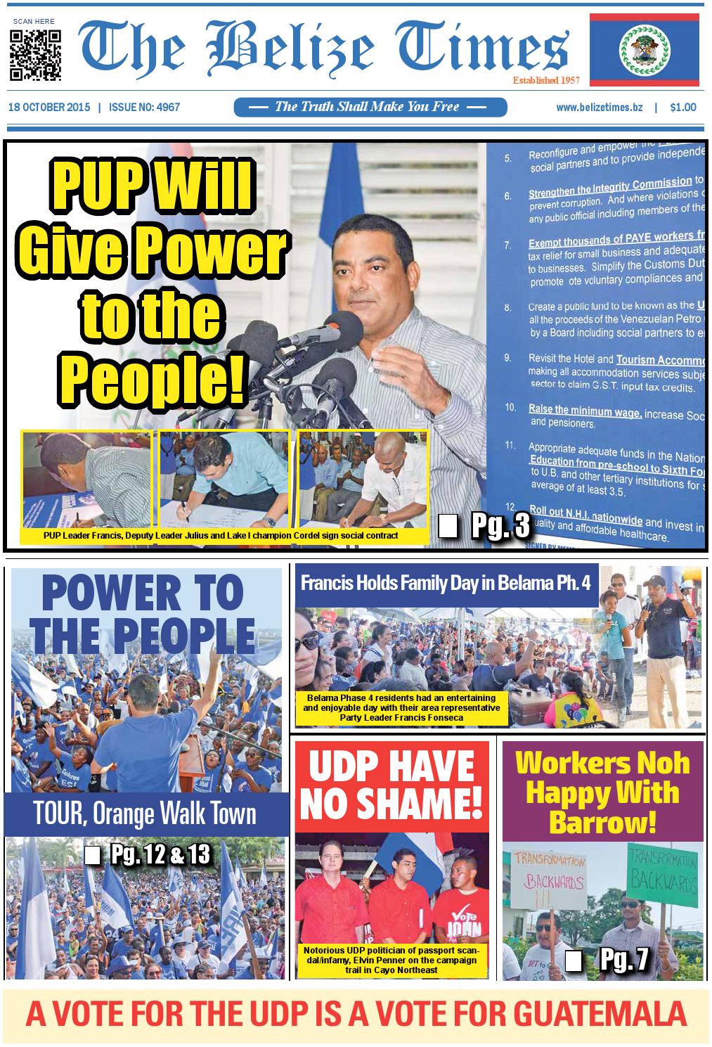 Belize Times October 18, 2015 by Belize Times Press - Issuu