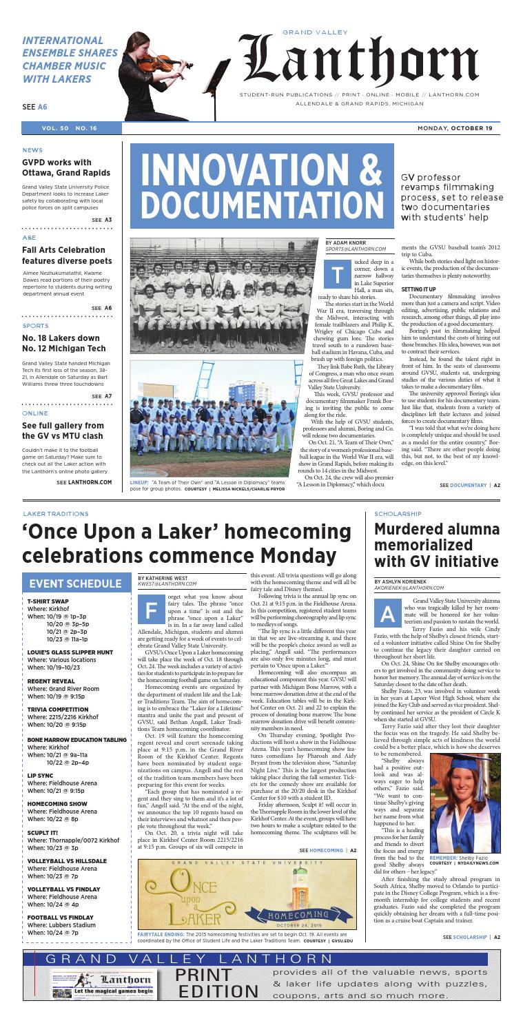 Issue 16, October 18th, 2015 - Grand Valley Lanthorn by Grand Valley ...