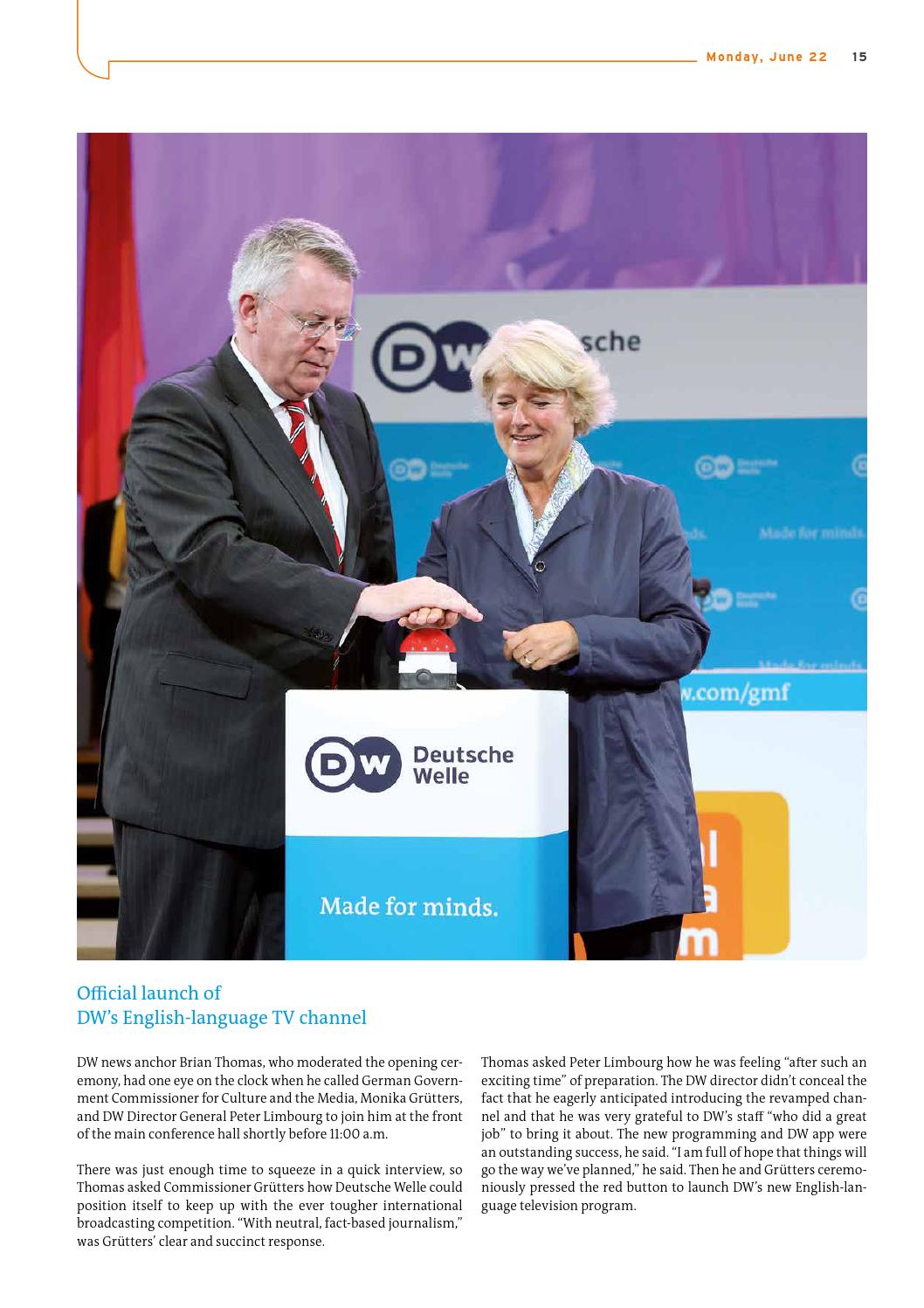 Deutsche Welle Global Media Forum | Documentation 2015 by Deutsche ...