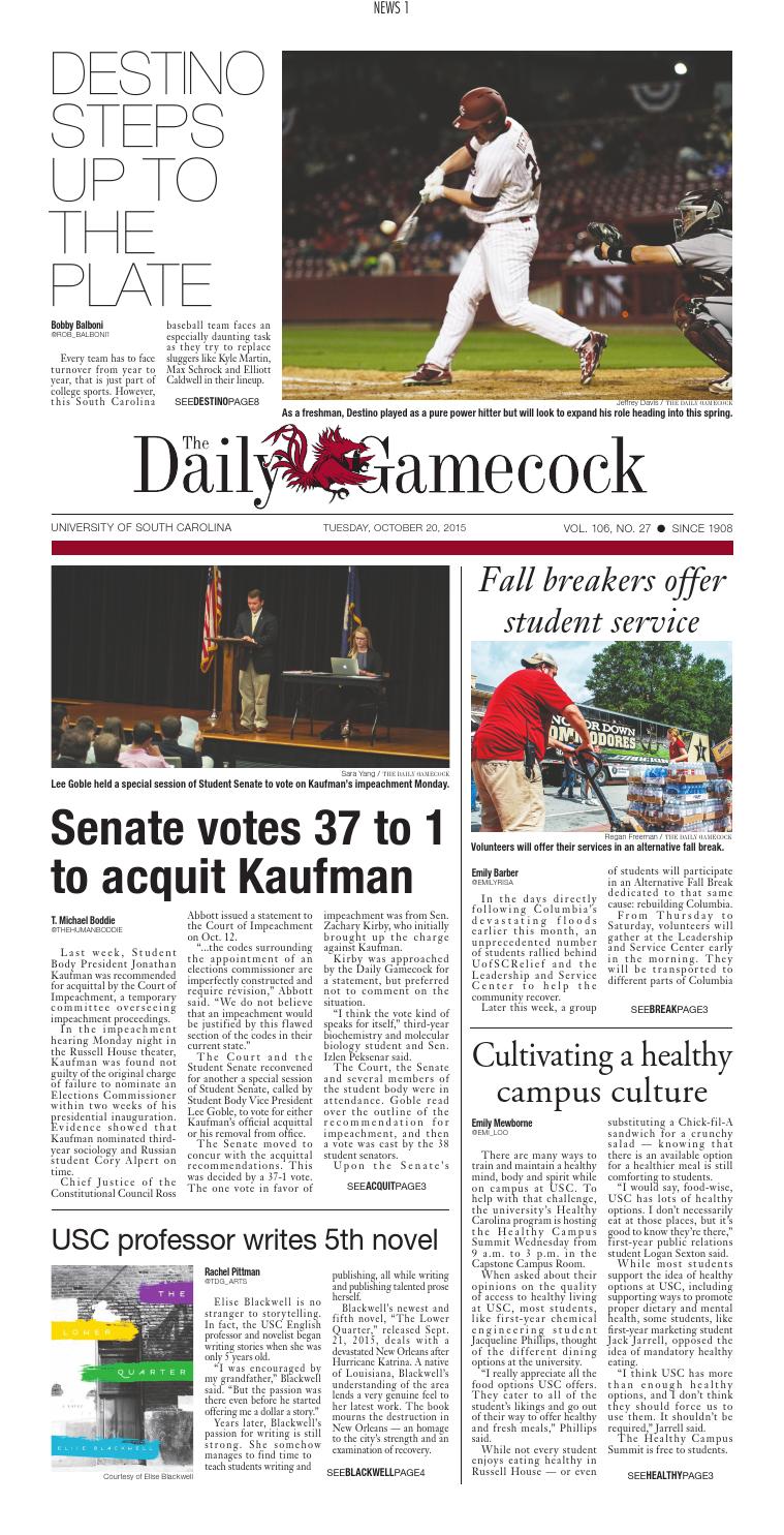 The Daily Gamecock 10/20/15 by Garnet Media Group - Issuu