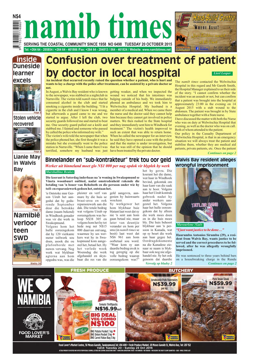 20 october namib times e edition2 by Namib Times Virtual - Issuu