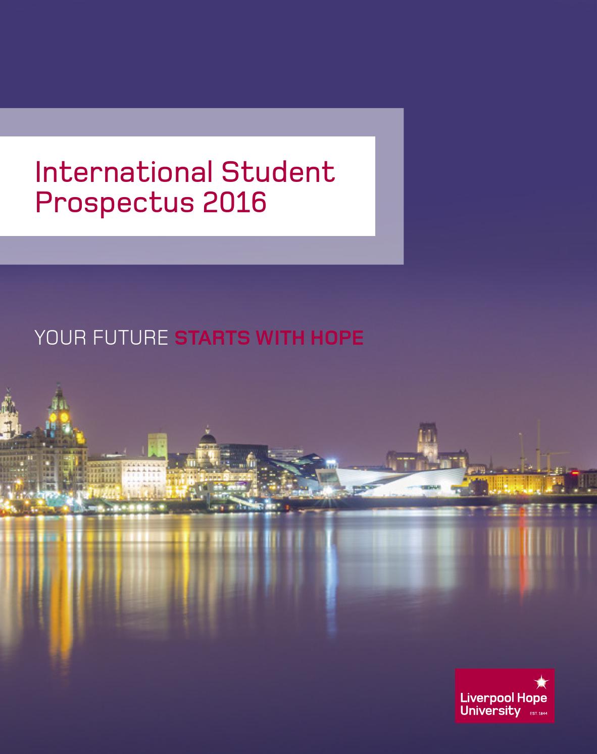 Liverpool Hope University International Prospectus by Liverpool Hope ...