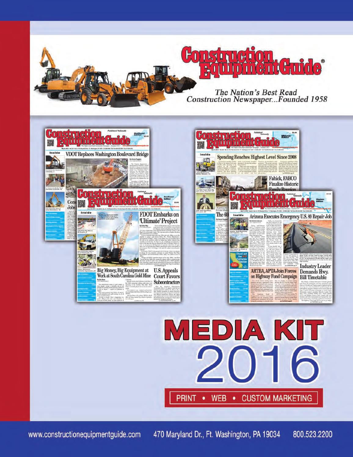 2016 Media Kit by Construction Equipment Guide - Issuu