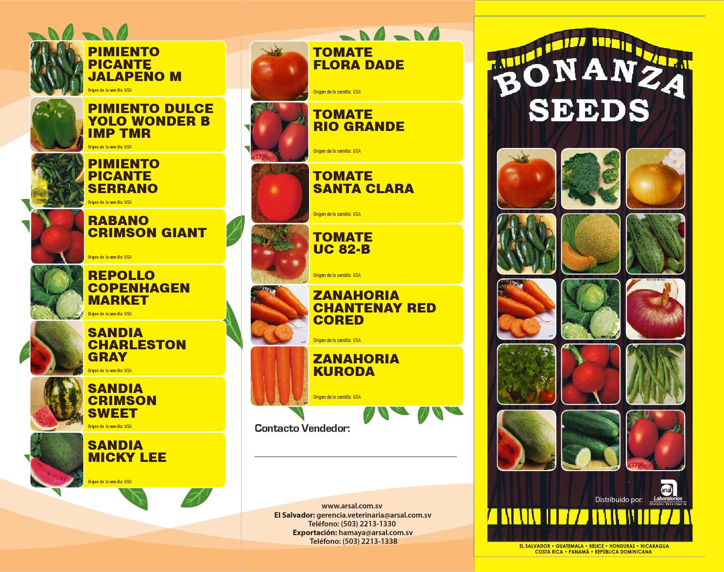BROCHURE BONANZA SEEDS by Ricardo Escobar Najarro - Issuu