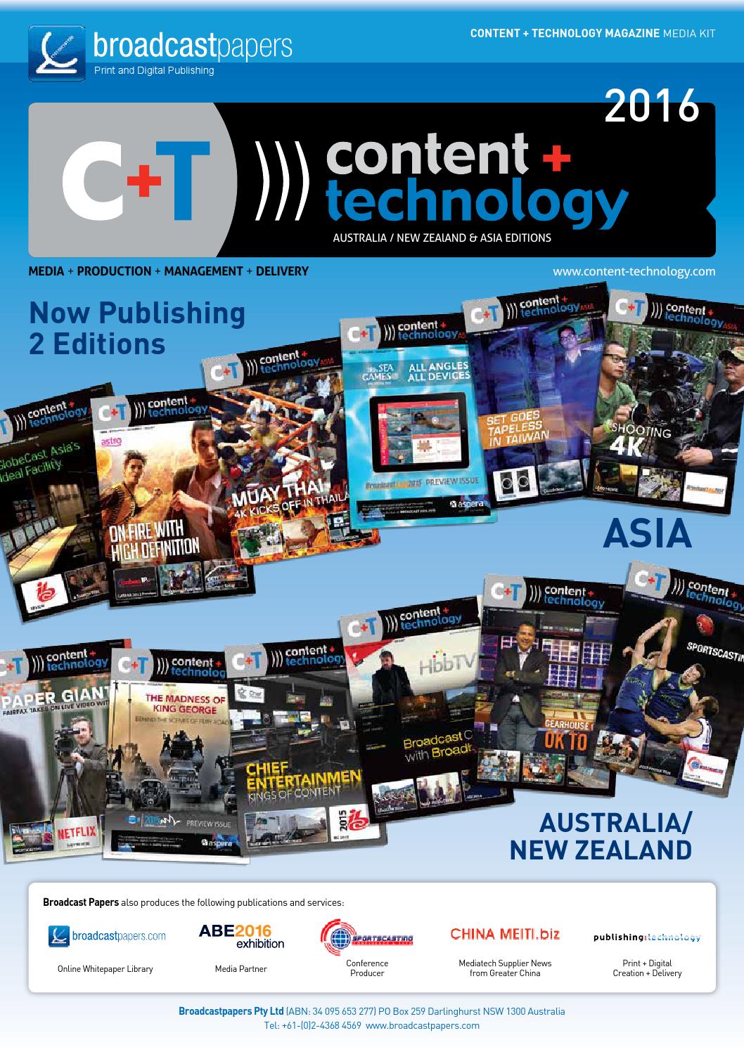Content and Technology Media Kit 2016 by Content+Technology - Issuu