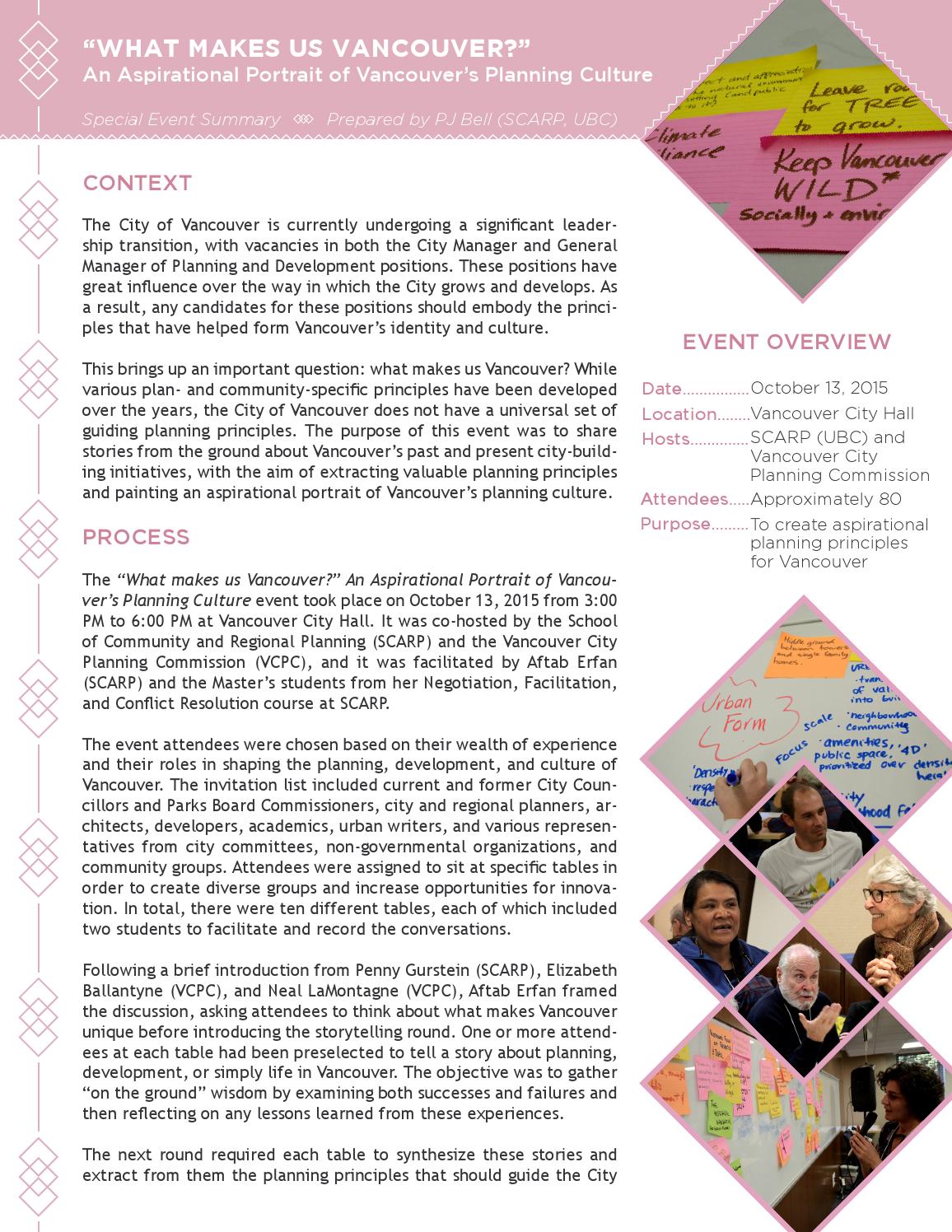 “What Makes Us Vancouver?” An Aspirational Portrait of Vancouver’s ...