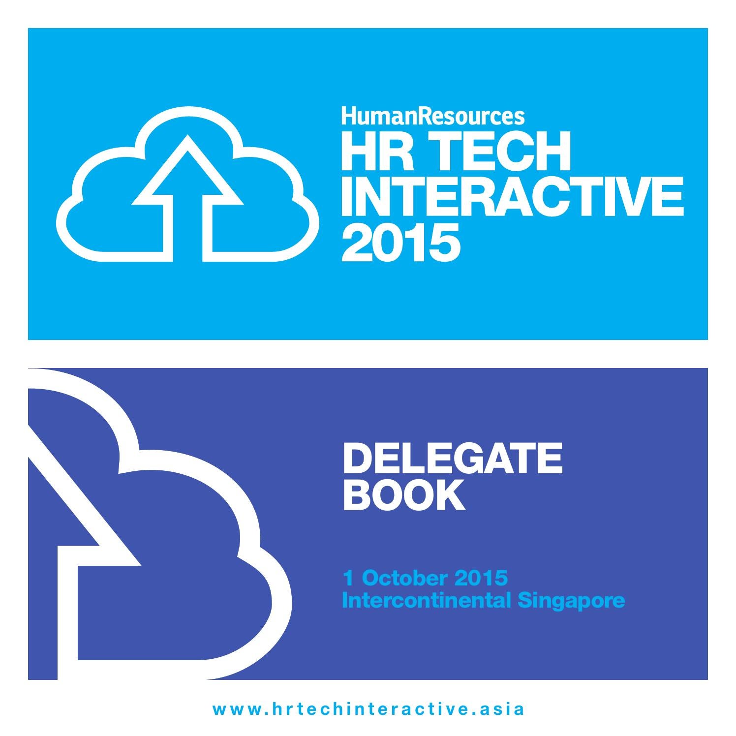 HR Tech Interactive, Singapore 2015 - delegate book by Human Resources ...