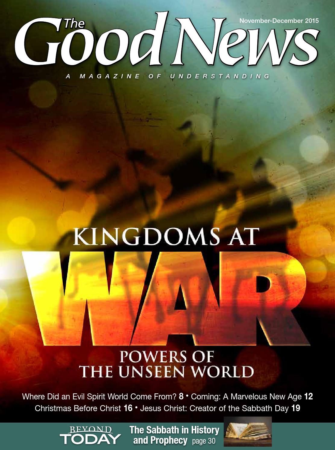 The Good News Magazine - November/December 2015 by United Church of God ...