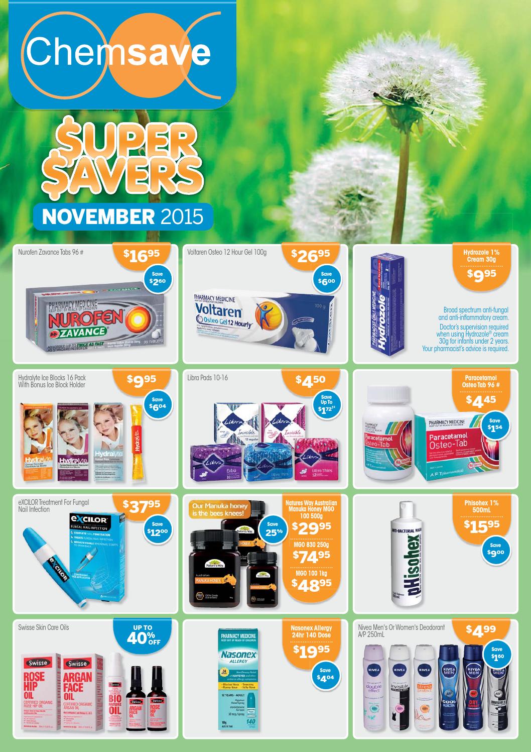 Chemsave Pharmacy – Catalogue November 2015 by Echo Publications - Issuu
