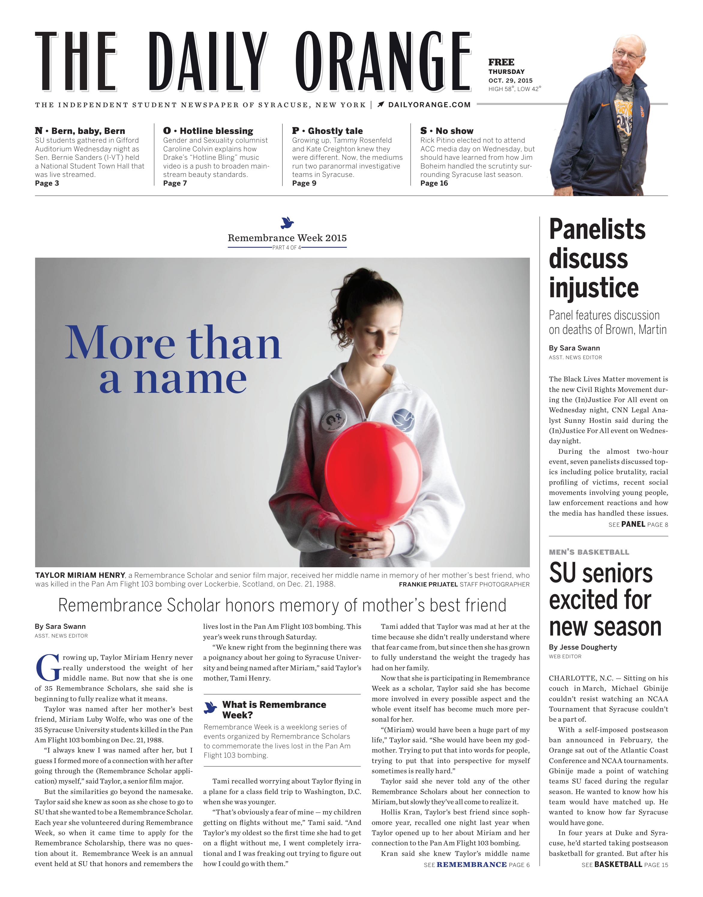 Oct. 29, 2015 by The Daily Orange - Issuu