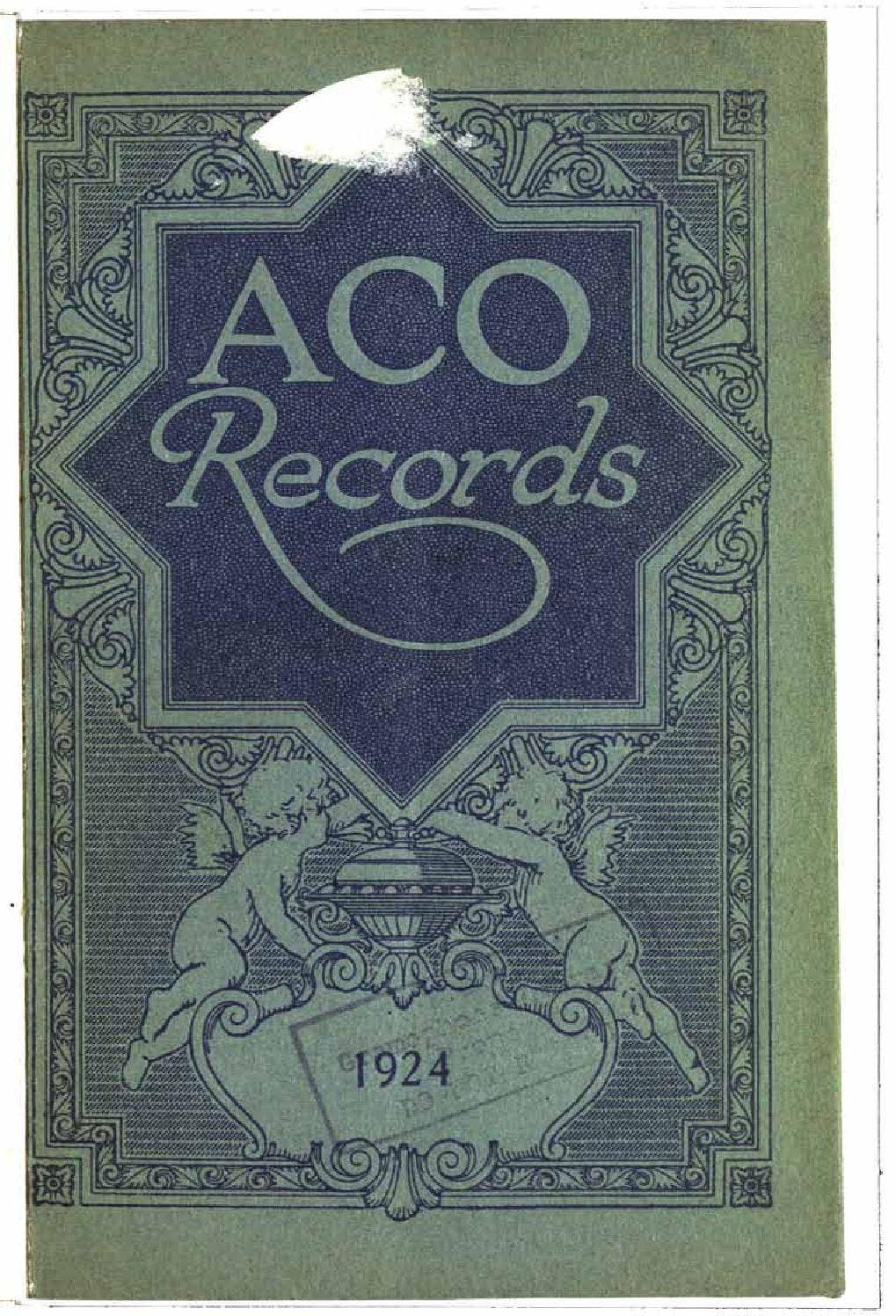 ACO Records Catalogue (UK - 1924) by 78rpm Club - Issuu
