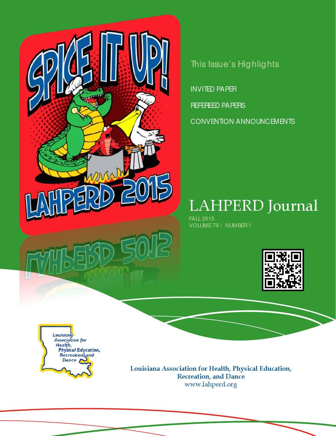LAHPERD Journal | Fall 2015 | Vol. 79, Vol. 1 by Dustin Hebert - Issuu