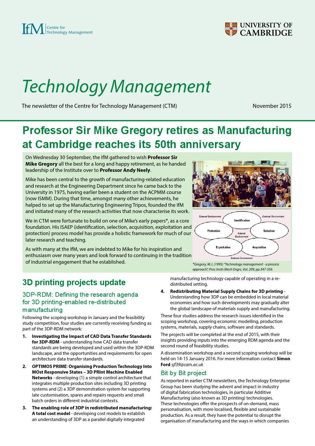 The Newsletter of the Centre for Technology Management - November 2015 ...