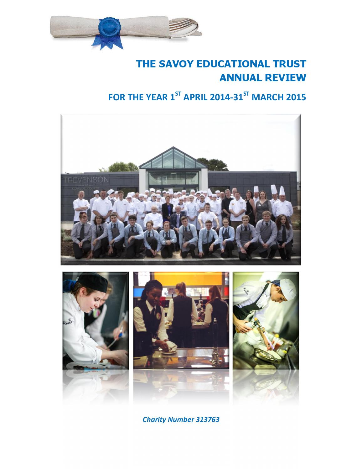 The Savoy Educational Trust Annual Review 2015 by Leisure Media - Issuu