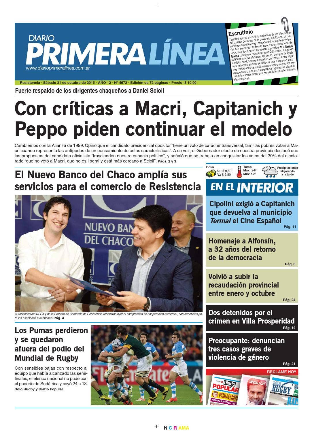 Primera Línea 4672 31 10 15 by Diario Primera Linea - Issuu