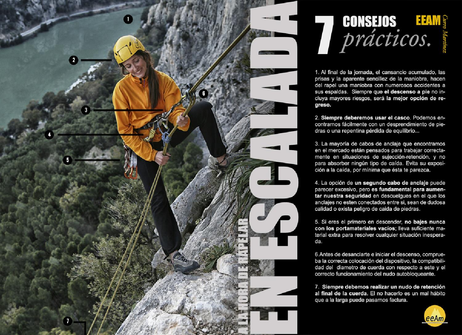 Consejos prácticos a la hora de rapelar en escalada by FEDME - Issuu