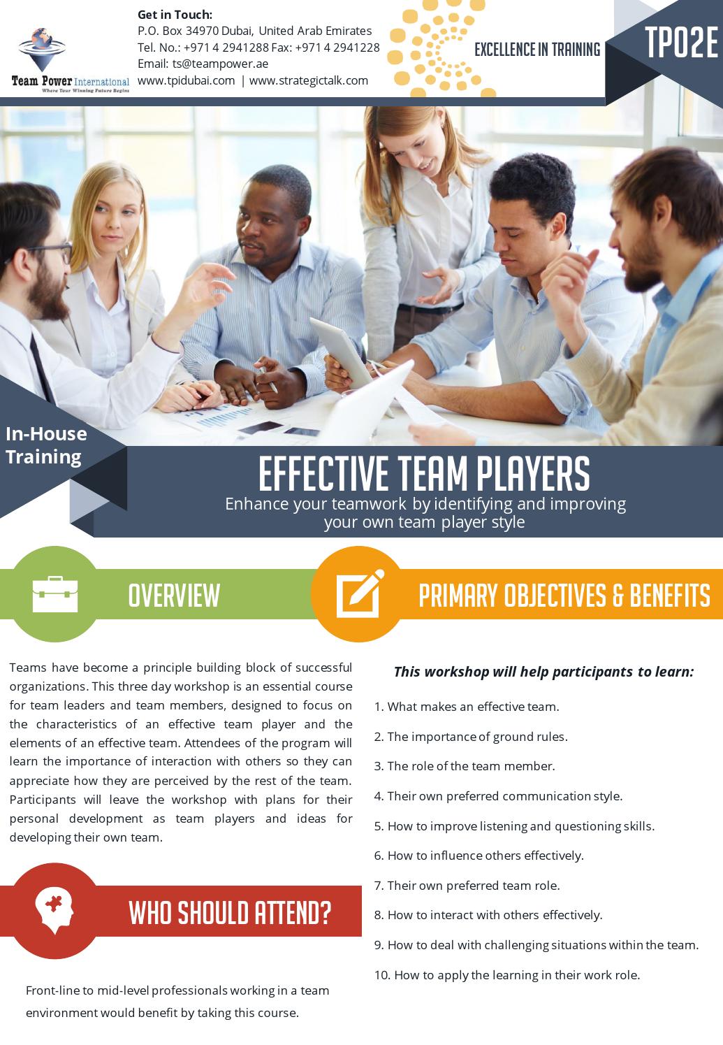 Effective Team Players In-house Training by Team Power International ...