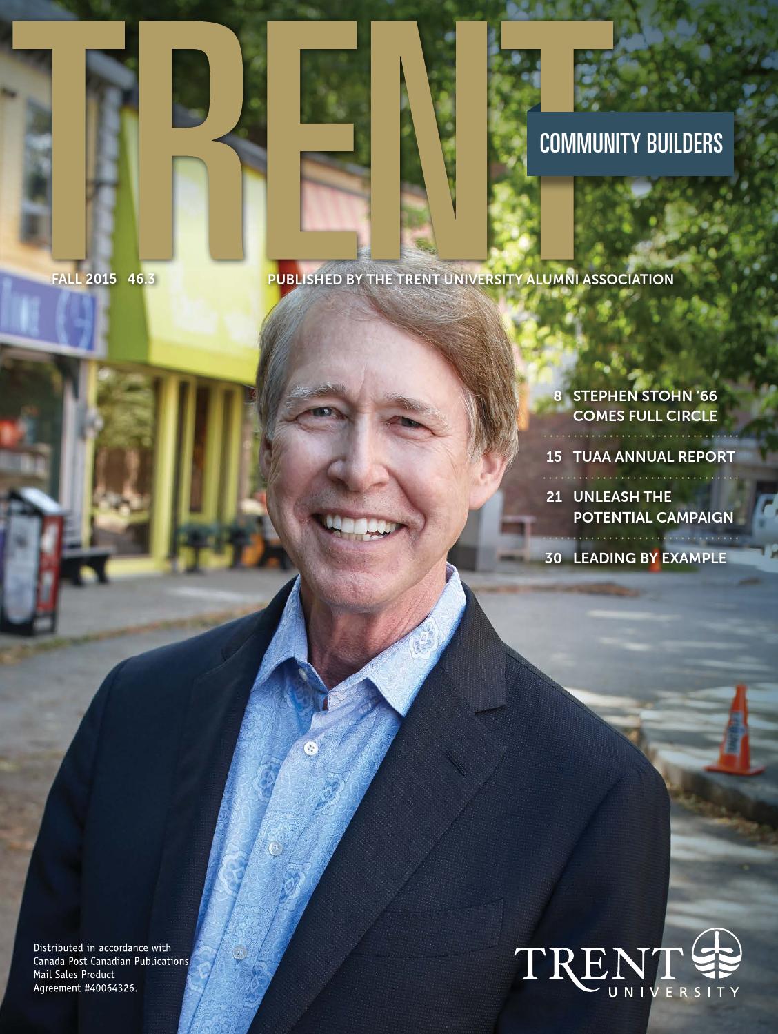 Trent Magazine Fall 2015 by Trent University - Issuu