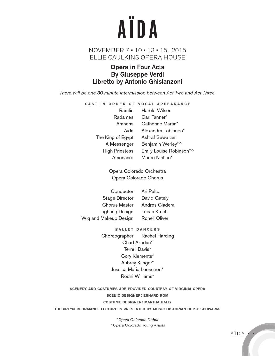 AIDA Program Notes by Opera Colorado - Issuu