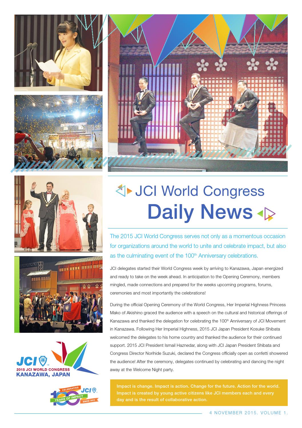 JCI World Congress Daily News - Vol. 1 by Junior Chamber International ...
