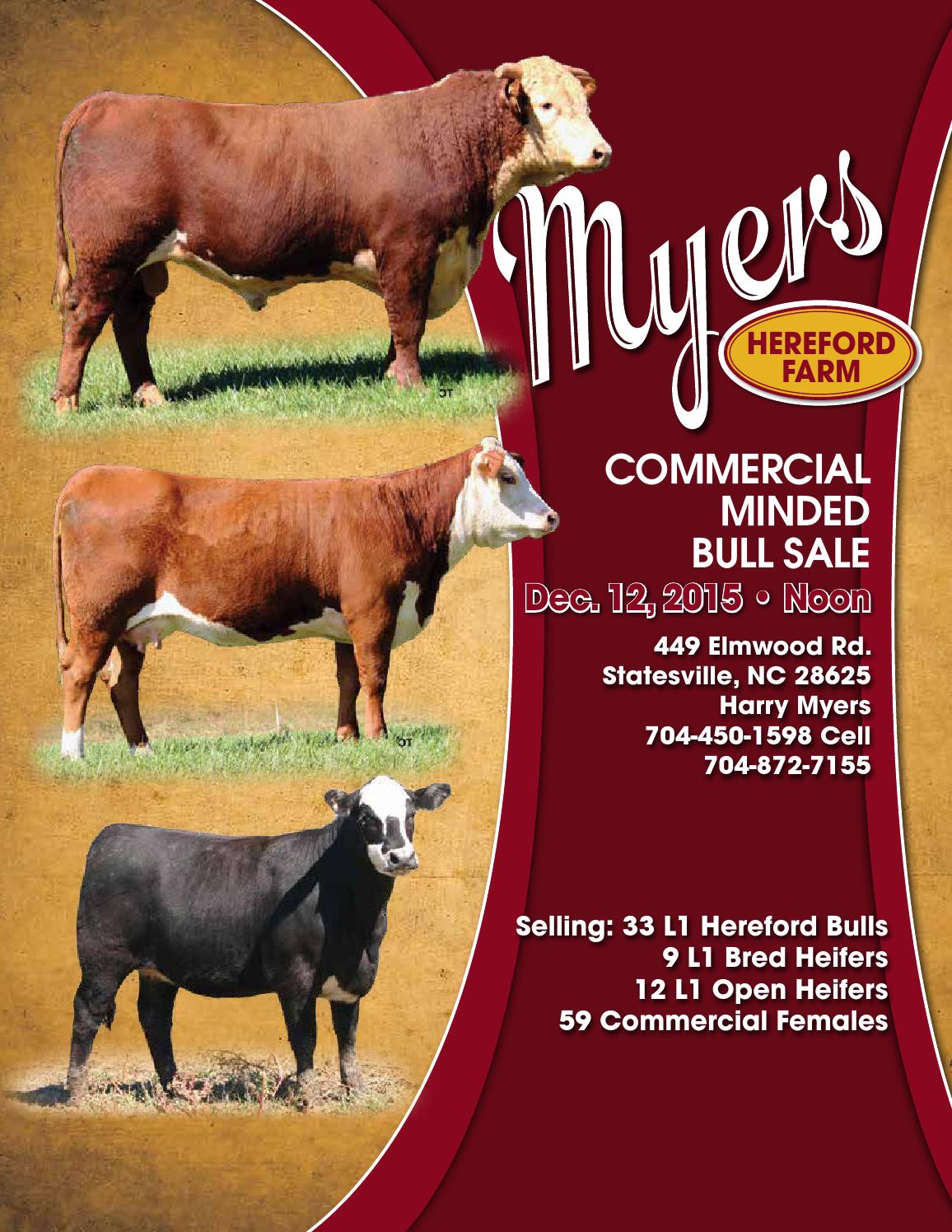 Myers Hereford Farm 2015 Commercial Minded Bull Sale by Cattle In ...