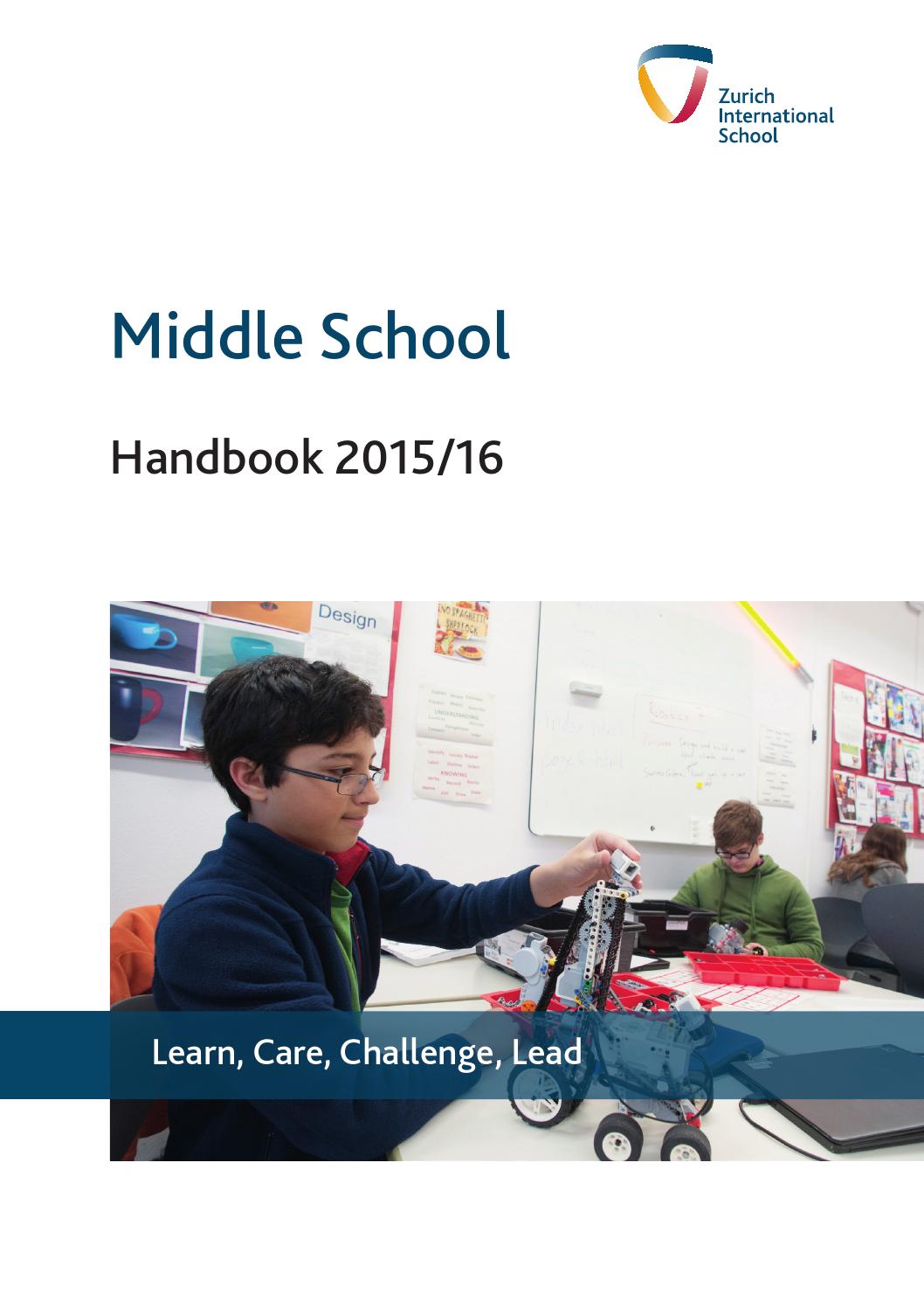 Middle School Handbook by Zurich International School - Issuu