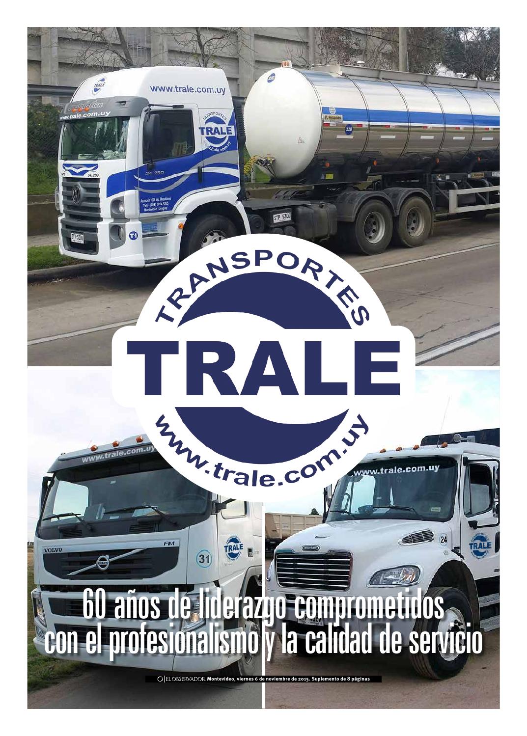 Suplemento Transportes Trale 2015 by Portal El Observador - Issuu